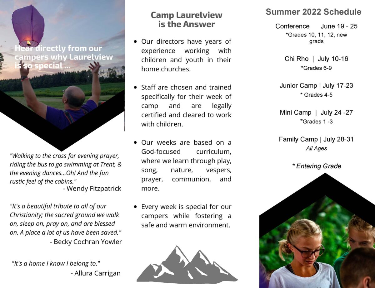 2022 Camping Season Brochure – Camp Laurelview